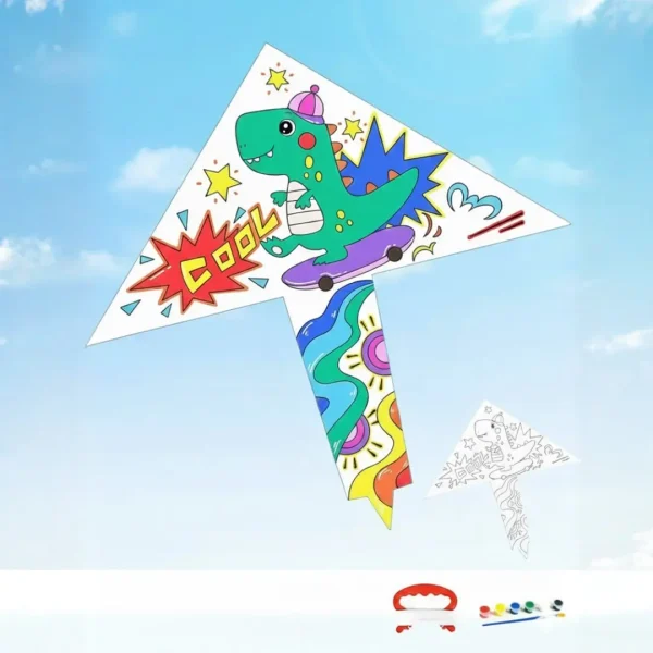 DIY Paintable Kites for Kids-Large Paper Kite with 60m Line.