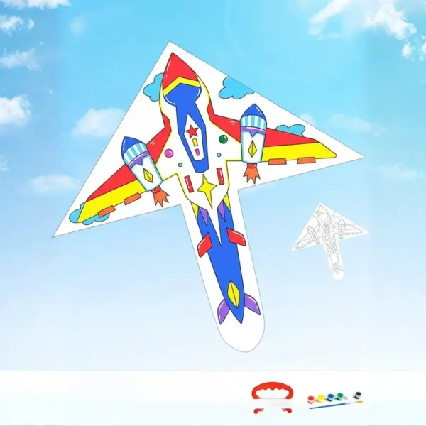 DIY Paintable Kites for Kids-Large Paper Kite with 60m Line.